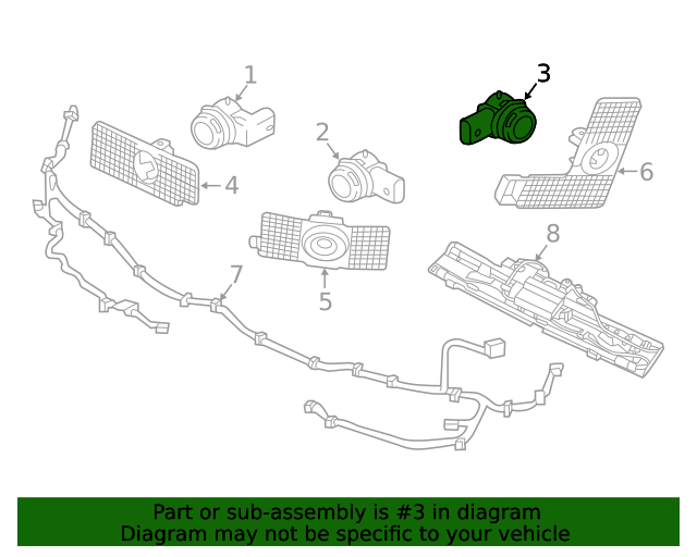 2019-2022 Volvo Parking Aid Sensor 32209358 | AutoNationParts.com