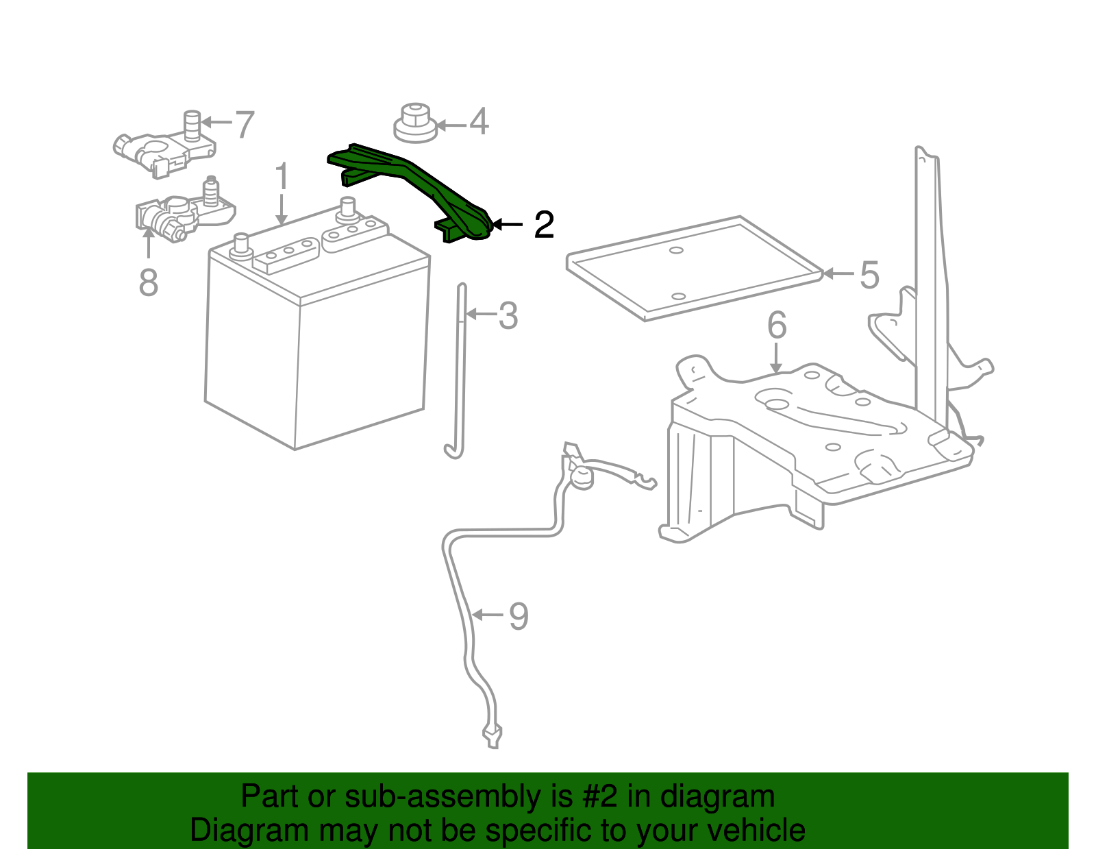 74404-0D130 - High-Quality Battery Hold Down for 2015-2018 Toyota Yaris ...