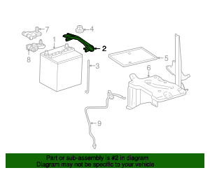 74404-0D130 - High-Quality Battery Hold Down for 2015-2018 Toyota Yaris ...