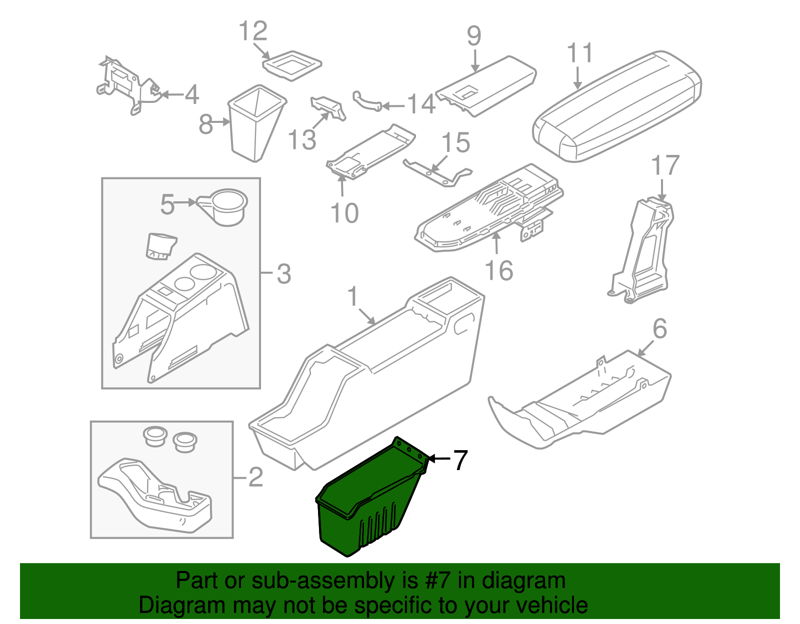 F87Z-1006010-AA - Compartment Box 1998-2011 Ford | Big 3 Auto Parts