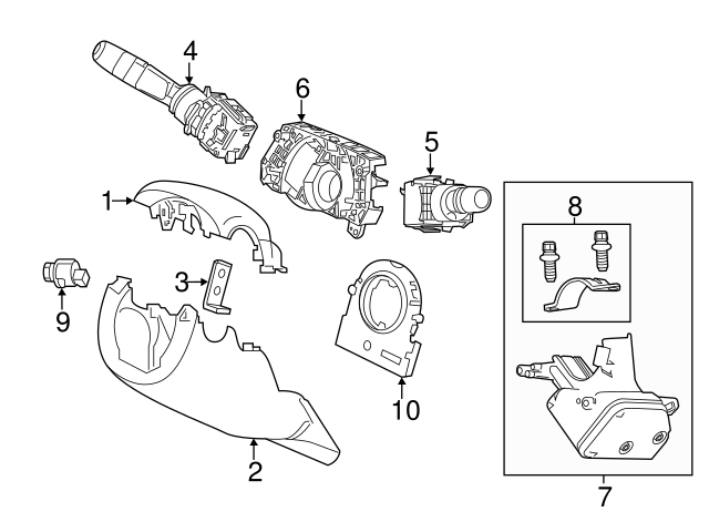 2014-2020 Acura MDX Lower Column Cover Bracket 77362-TZ5-A00 | Acura ...