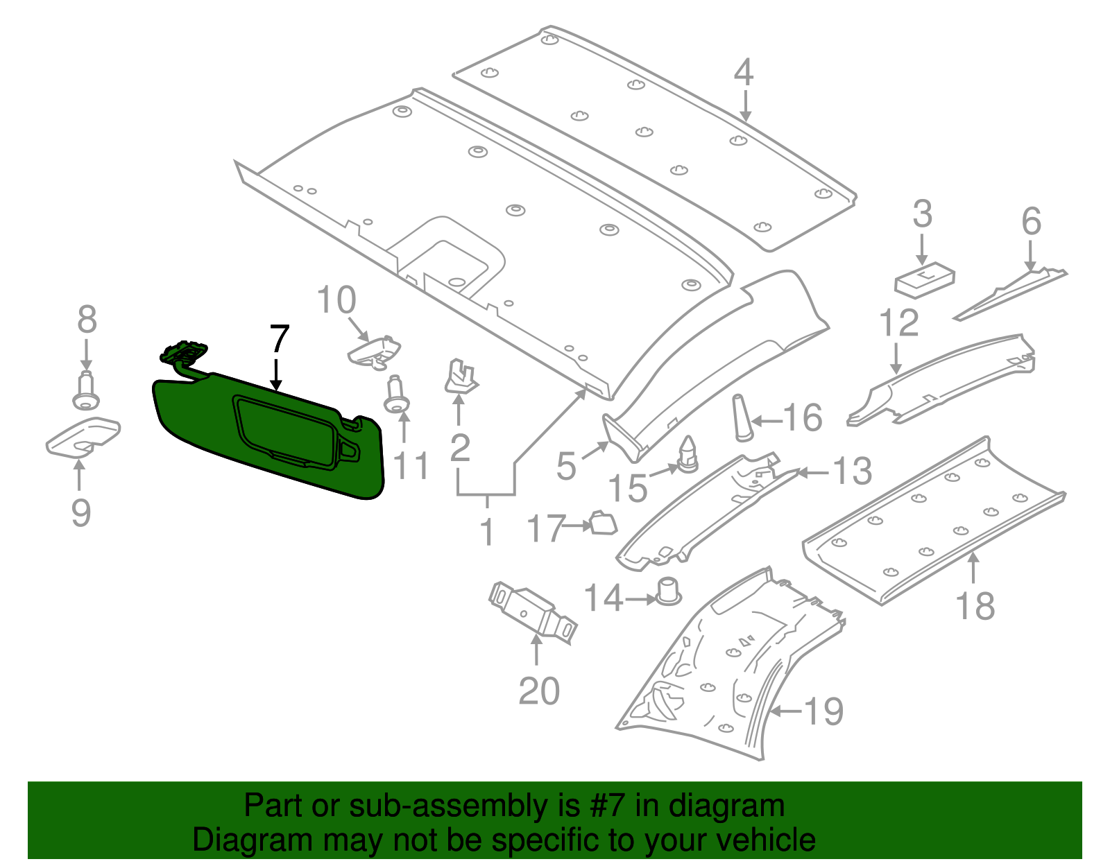 OEM Porsche Sun-Visor (99173198228a11) 2016-2019 Porsche 911 | OEM ...
