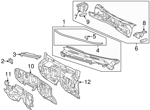2010-2021 Lexus GX460 Cowl Side Panel 55705-60020 | OEM Parts Online