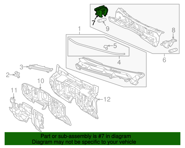 2010-2021 Lexus GX460 Cowl Side Panel 55705-60020 | OEM Parts Online