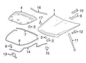 2008-2014 Cadillac CTS Hood 19417144 | QuirkParts