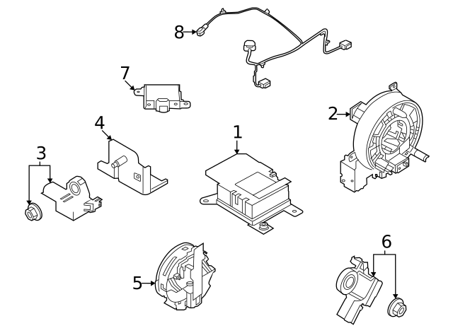2021 Nissan Rogue Clock Spring B5554-6RA3A | Nissan Parts Store
