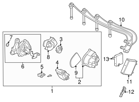 Distributor & Magneto for 1999 Honda Civic | Honda Parts Direct