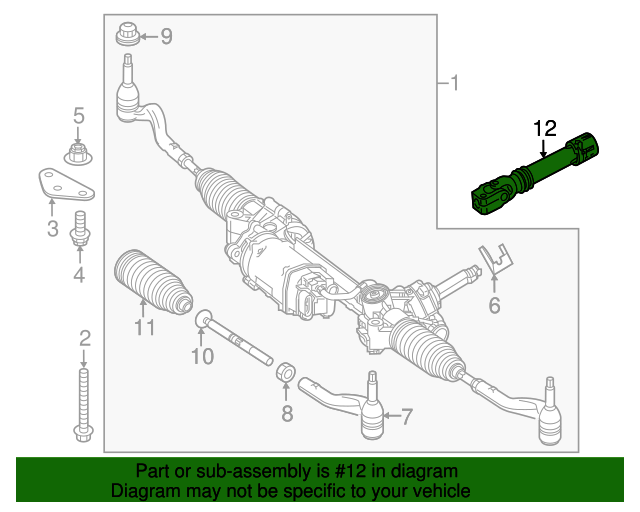 222-462-03-78 - Steering Shaft Universal Joint 2015-2021 Mercedes-Benz ...
