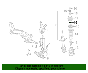 2007-2018 Toyota Suspension Strut Bearing (Left, Right) 48619-0D011 ...