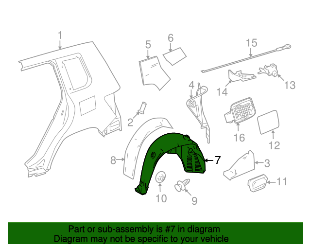 204-690-55-30 - Wheelhouse Liner 2010-2015 Mercedes-Benz | Mercedes ...