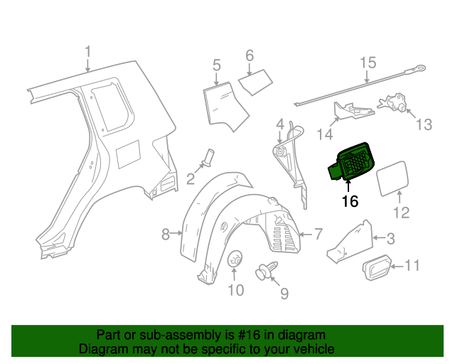 204-630-03-67 - Pocket 2010-2015 Mercedes-Benz | Mercedes-Benz USA Parts