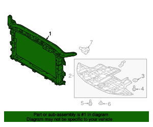 2017-2018 Hyundai Elantra Radiator Support 64101-F2000 | OEM Hyundai Parts