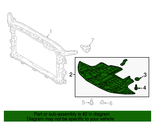 29110f2100 - 2017-2020 Hyundai Elantra Lower Shield 2.0L Engines ...