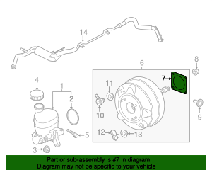 Genuine OEM Ford Part - Power Booster Gasket FR3Z-2B022-A | Genuine OEM ...