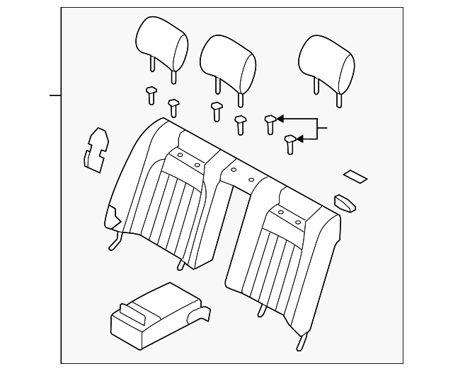 2015 Kia K900 Seat Back Assembly 89300-3T450KER | QuirkParts