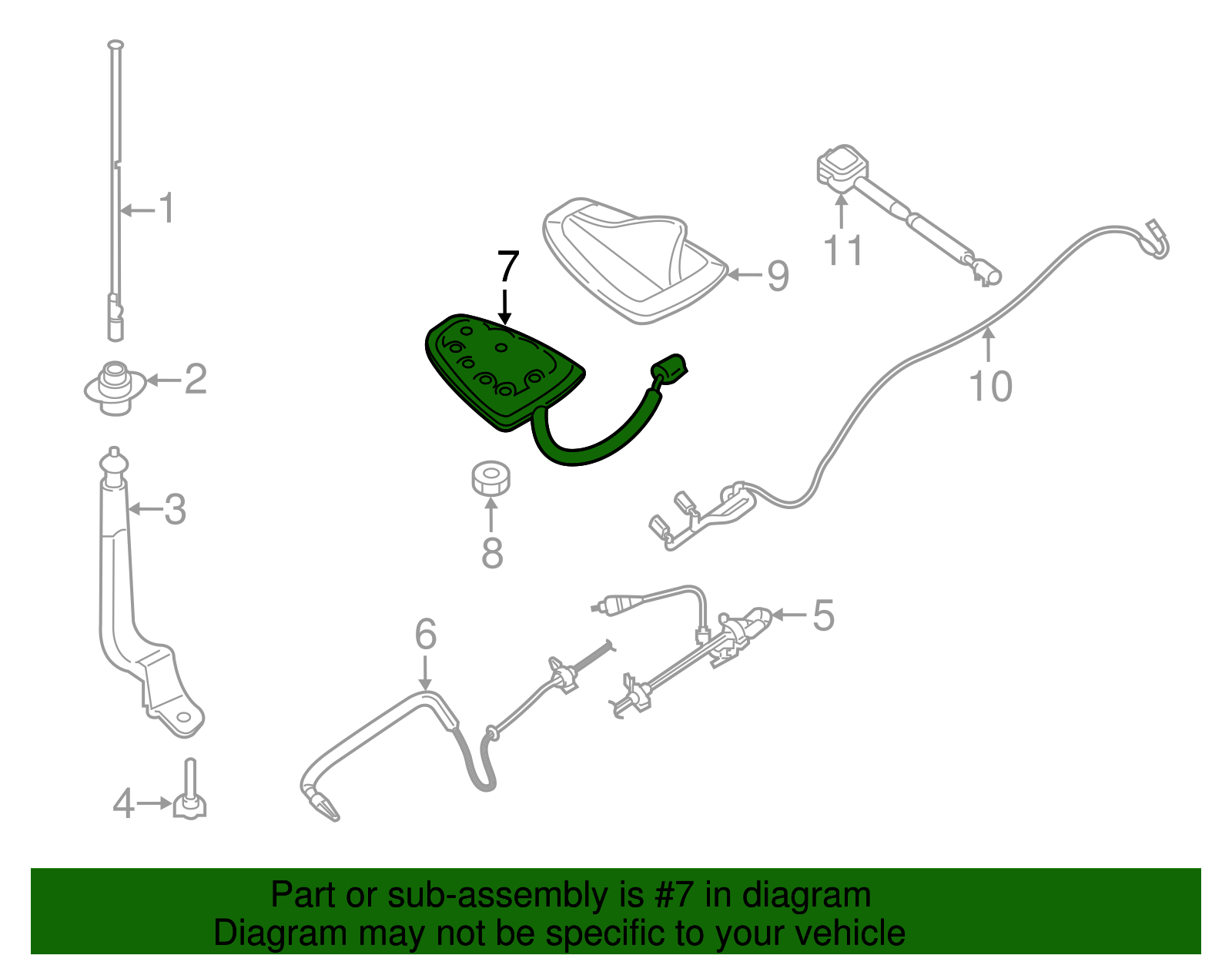 28208-9BU0B - Satellite Antenna 2022-2024 Nissan | AutoNation Parts
