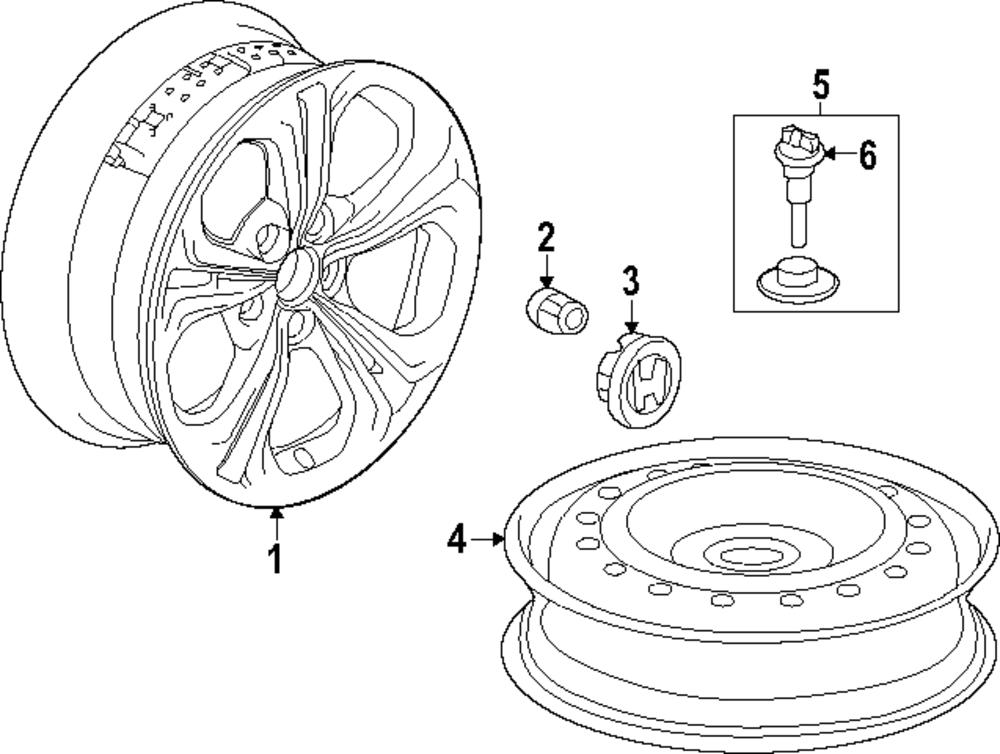 2023-2024 Honda Accord Wheel, Alloy 42800-30A-AA0 | Retail Performance Auto Parts