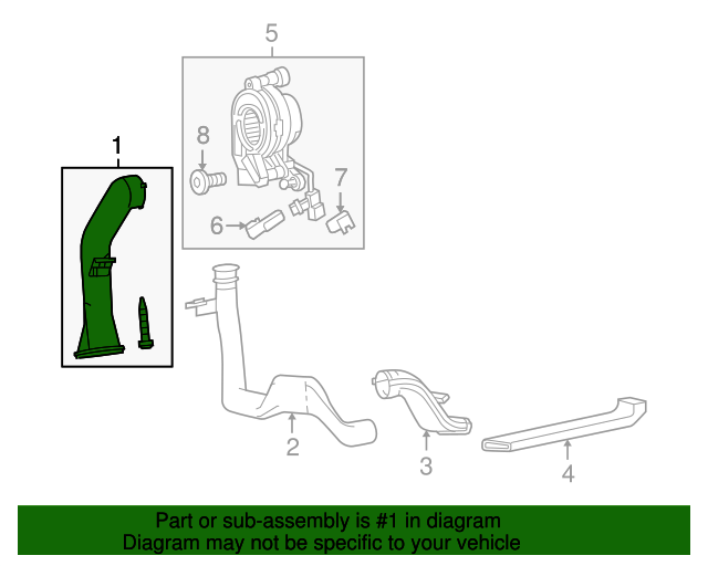 2010-2013 Mercedes-Benz Intake Duct 212-834-00-45 | MB OEM Parts