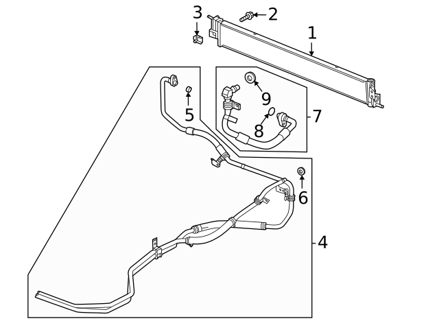 2020-2023 GM Automatic Transmission Auxiliary Oil Cooler 84682180 GM ...