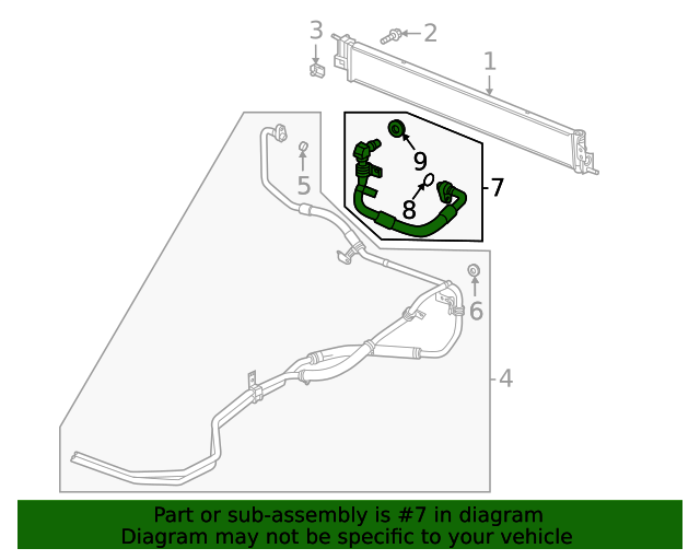 Transmission Fluid Cooler Inlet and Outlet Pipe 87855564 | OEM Parts Online