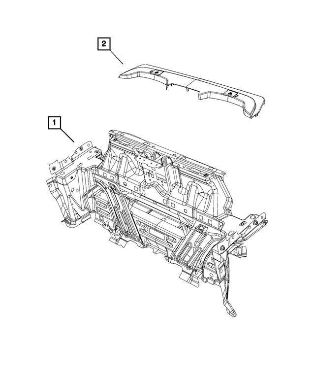 2007-2014 Chrysler Deck Lower Rear Closure Panel 5076173AK | My Mopar Parts