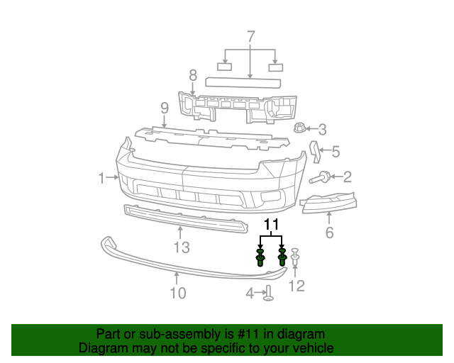 2009-2011 Mopar Air Deflector Retainer 68003844AA | TascaParts.com
