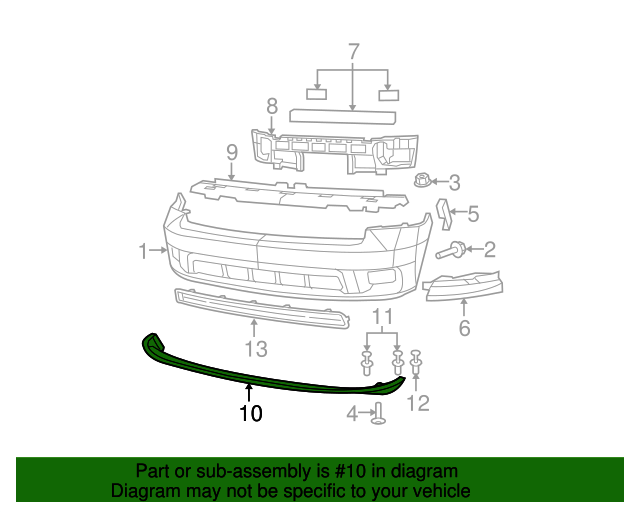 68081336AA - Air Dam - 2012 Ram 1500 | Mopar Parts Canada
