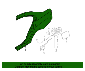 41217145095 - 2006-2012 BMW Quarter Panel (41-21-7-145-095) | BMW of ...