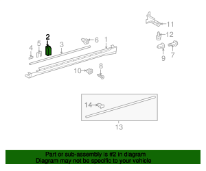 2006-2012 Lexus Rocker Molding Protector 75861-30131 | OEM Parts Online