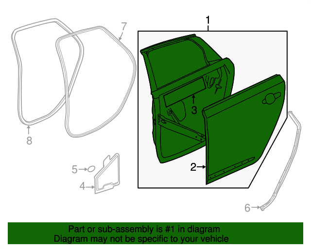 2014-2020 Chevrolet Impala Door Asm,Rr Si (Lh) 84113585 | GM Parts Center