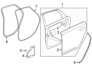 84113583 GM Rear Driver Side Door | GM Parts Store