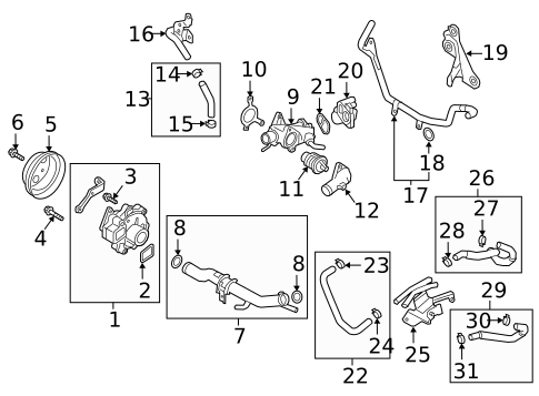 Water Pump for 2018 Mazda 6 | RealMazdaParts.com