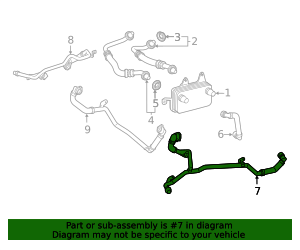 256-203-21-02 - Automatic Transmission Oil Cooler Tube 2019-2023 ...