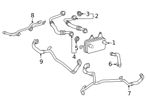 256-203-21-02 - Automatic Transmission Oil Cooler Tube 2019-2023 ...