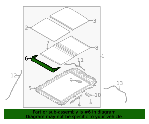 2021-2024 Genesis GV80 Deflector Assembly Panoramaroof 81690-T6000 ...