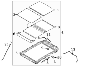 2021-2024 Genesis GV80 Deflector Assembly Panoramaroof 81690-T6000 ...