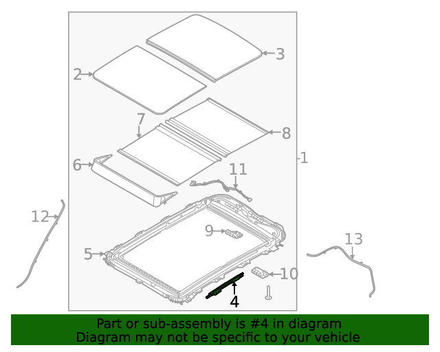 2021-2023 Genesis Rail Assembly Panoramaroof Mechani 81650-T6000 | OEM ...