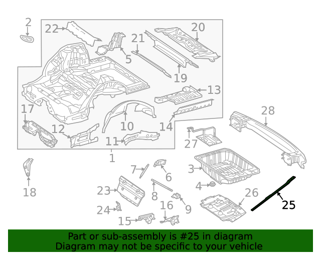 213-520-23-00 - Strut Bar 2019-2021 Mercedes-Benz | Mercedes-Benz USA Parts