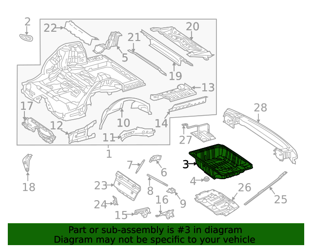 290-610-08-00 - Spare Tire Compartment 2018-2021 Mercedes-Benz ...