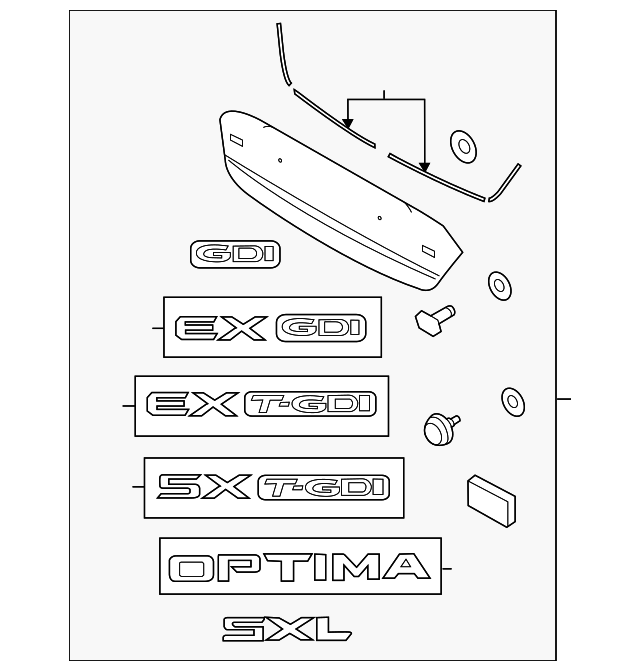 87370-4C060 - Molding Assembly 2012-2013 Kia Optima | Kia.Parts Store
