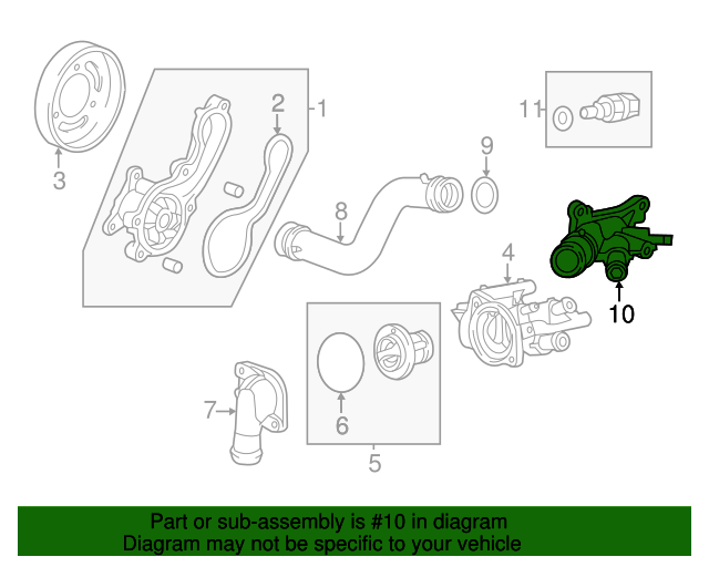 19315-RTW-000 - Water Outlet 2011-2016 Honda CR-Z | Honda Parts Online