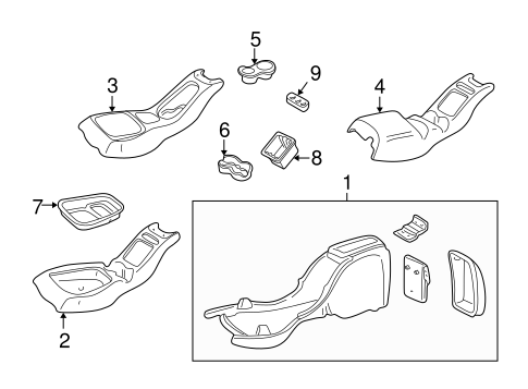 Center Console for 2003 Chevrolet Blazer | OEM GM Parts