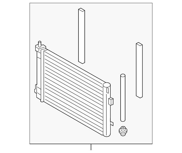 2014-2015 Hyundai Elantra GT Condenser Assembly 97606-A6200 | QuirkParts