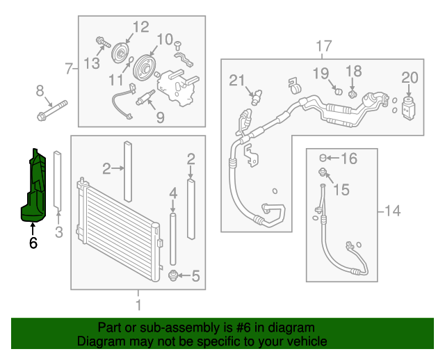 29136-A5100 - Radiator Support Air Deflector 2016-2017 Hyundai Elantra ...