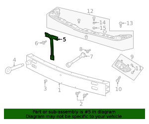 2020-2024 Cadillac CT5 Front Bumper Fascia Support Brace 84565796 GM ...