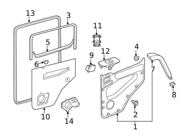 463-735-00-71-9051 - Door Window Molding 2002-2018 Mercedes-Benz ...