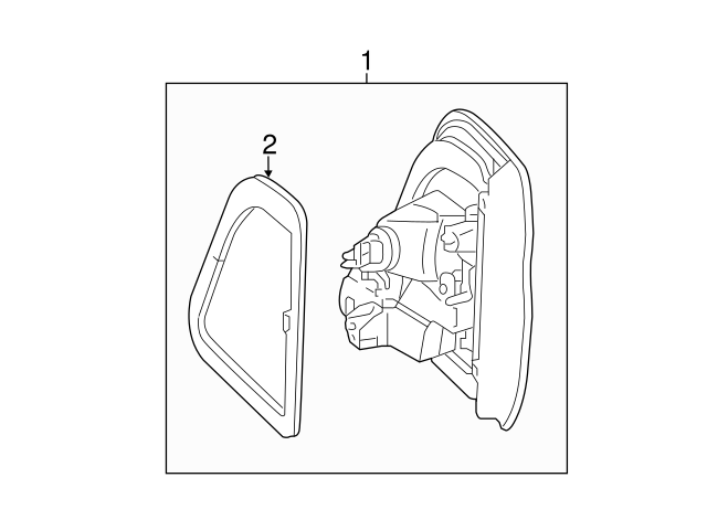 166-826-27-91 - Backup Lamp Assembly Gasket 2016-2019 Mercedes-Benz ...