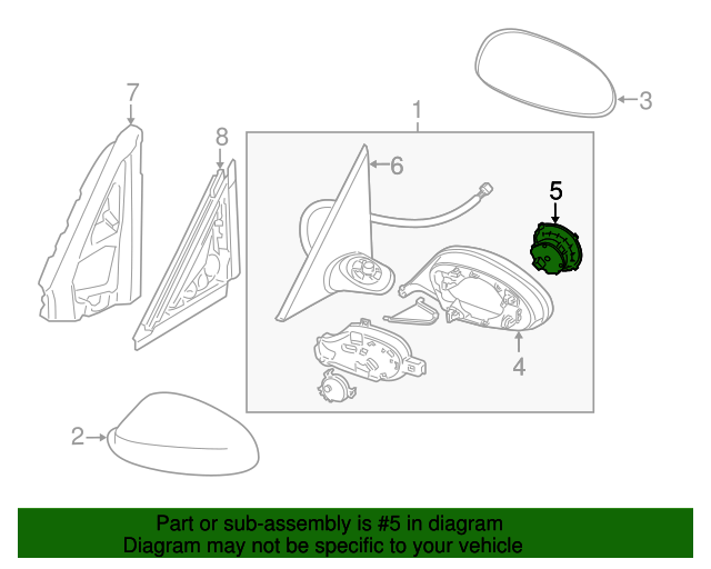 67137191402 - 2005-2016 BMW Mirror Motor (67-13-7-191-402) | BMW of ...