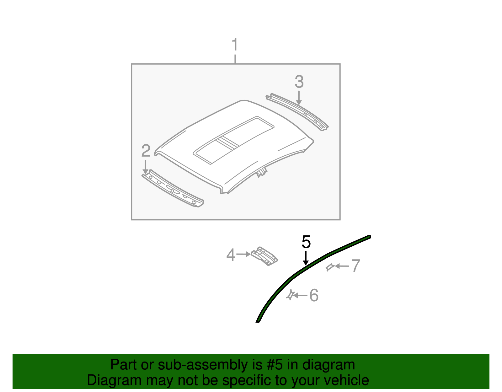 2004-2008 Nissan Maxima Roof Molding 73853-7Y000 | My Nissan Part
