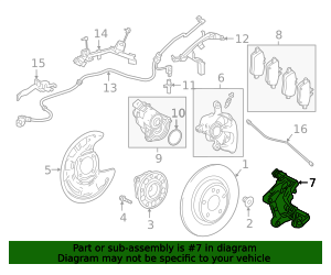 247-423-24-00-64 - Disc Brake Caliper Bracket 2020-2023 Mercedes-Benz ...